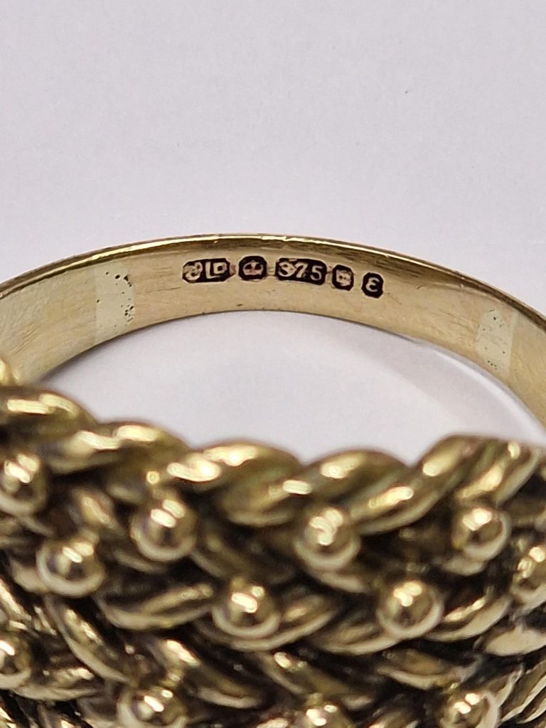 Brass Ring with Inserted Hallmark – Plus Gold Refining Ltd